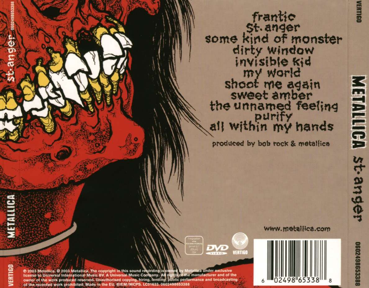 Metallica St. Anger : Back | CD Covers | Cover Century | Over 1.000.000 ...